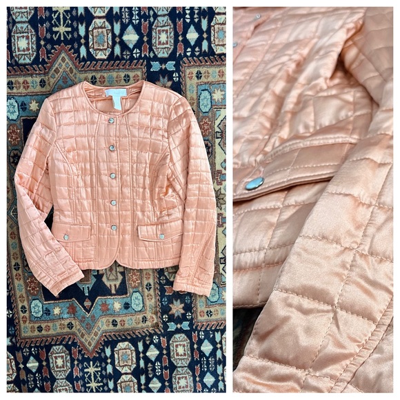 Marshall | Jackets & Coats | Vintage Marshall Fields Silk Peach Pink ...
